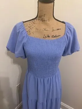 PrettyGarden | Dresses | Pretty Garden Size M Lavender Puff Sleeve ...